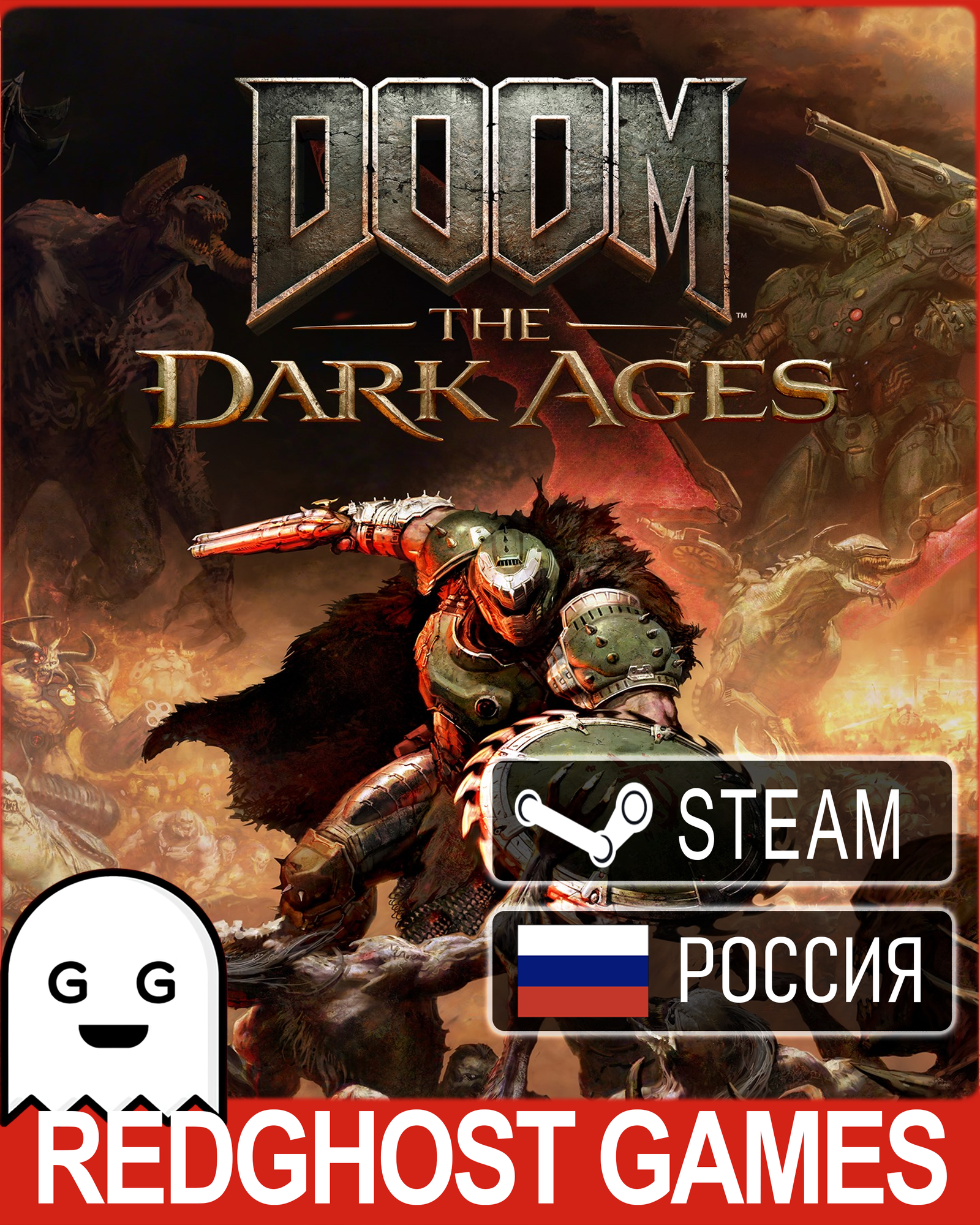 Игра DOOM: The Dark Ages, цифровой код для PC(ПК), Русская озвучка. Steam подарок Россия