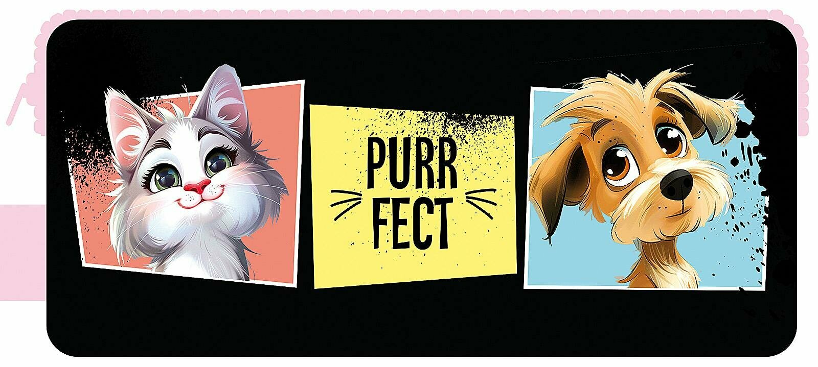 Пенал-косметичка на молнии 200х90х40 мм "Purfect", ткань, с ручкой, принт пчёлка