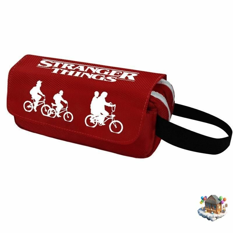 Пенал двойной Stranger Things (Очень Странные Дела), холщовый, водонепроницаемый, в японском стиле, для школы, большой,