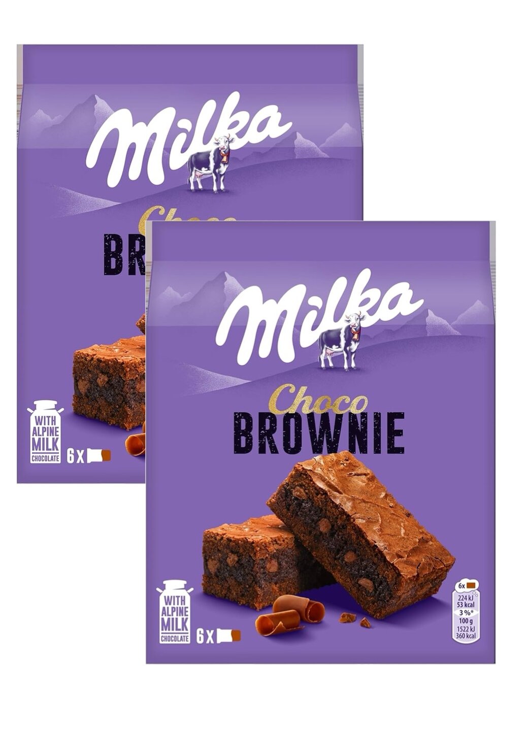 Бисквит Milka Choco Brownie / Милка Бисквит Чоко Брауни, 150 гр х 2 шт (Германия)