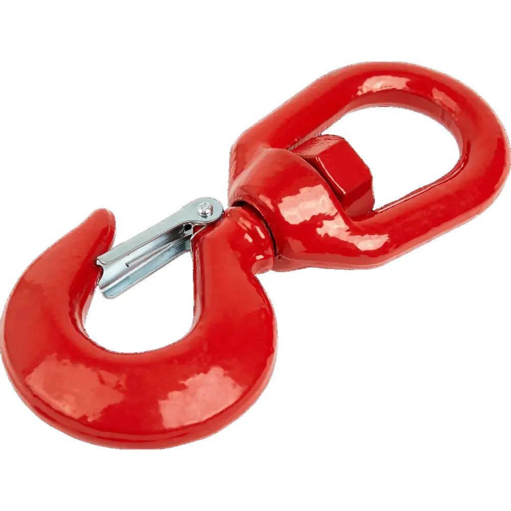 Крюк грузовой с вертлюгом и предохранителем 10 мм, нагрузка 2200 кг, 192x88 мм