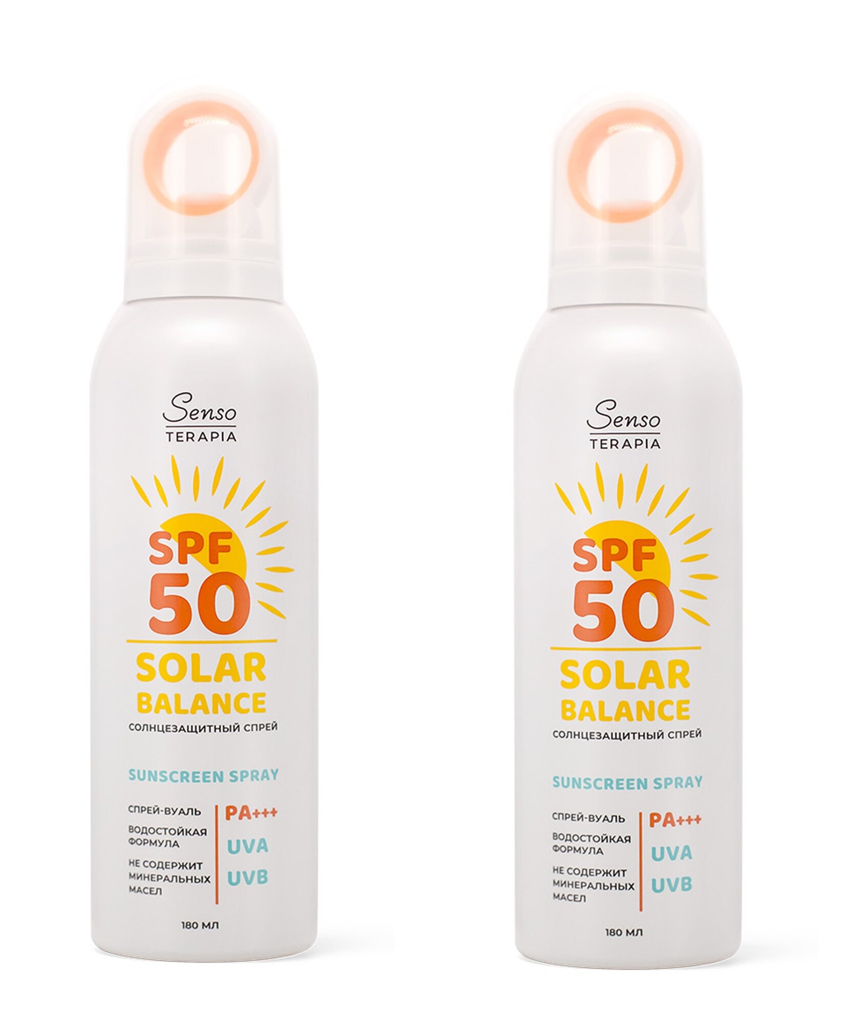 Солнцезащитный спрей SensoTerapia «Solar Balance» SPF 50 PA, 180мл 2шт