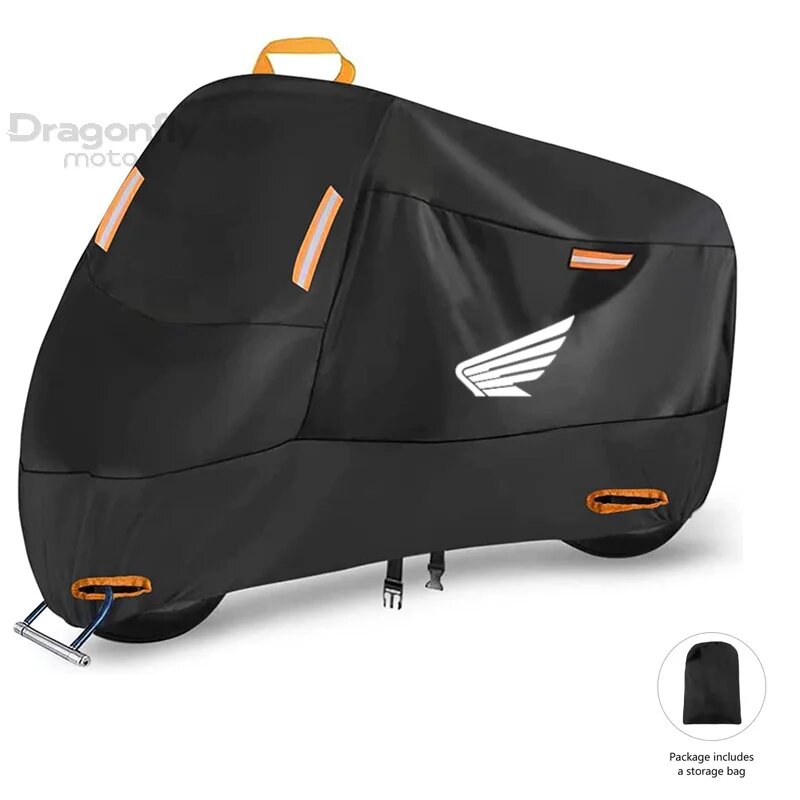 Чехол для мотоцикла с логотипом HONDA, водонепроницаемый уличный скутер, защита от ультрафиолета, XL