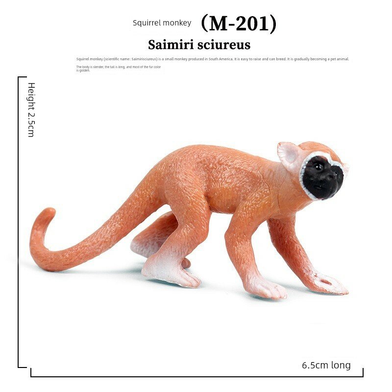 Имитационная модель белки-обезьяны для детей, образовательная звериная фигурка, высота 5 см