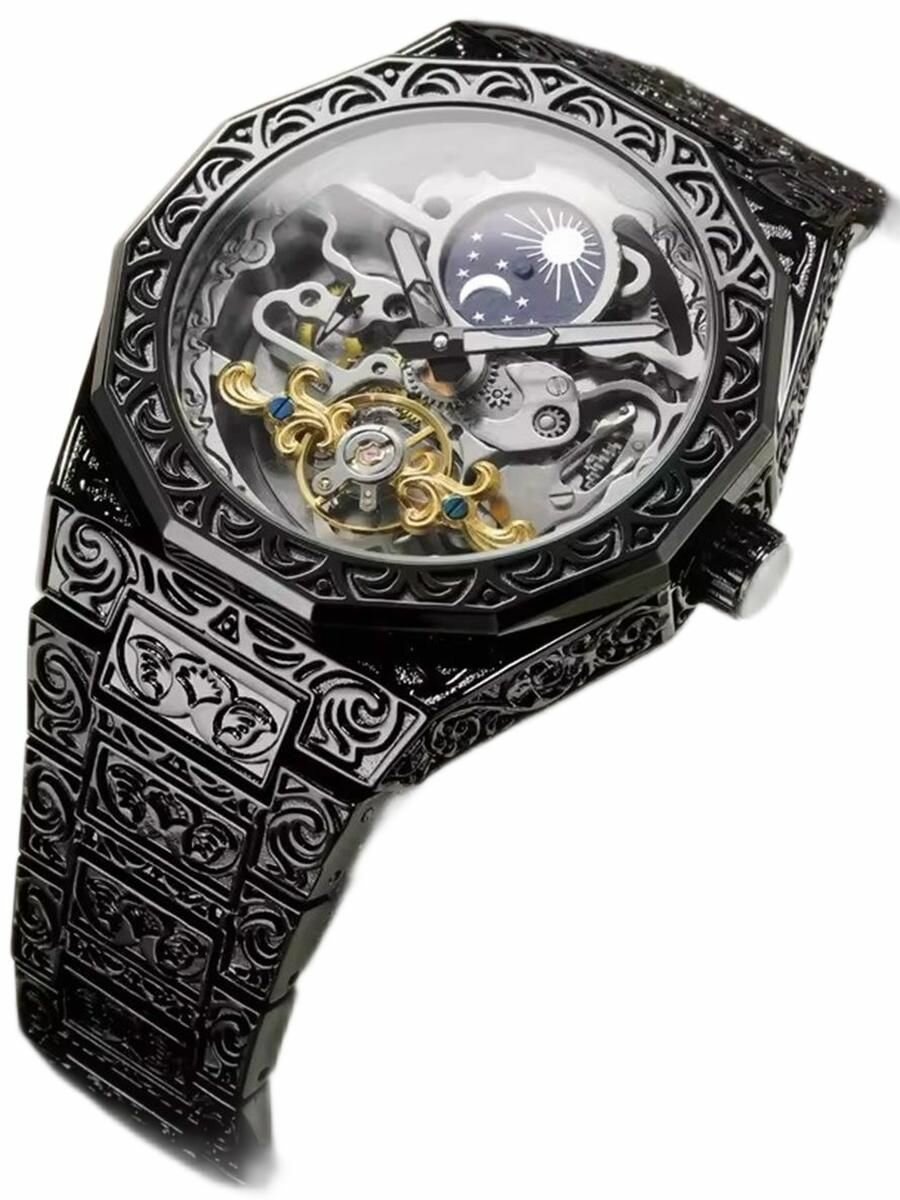 Мужские механические часы с гравировкой