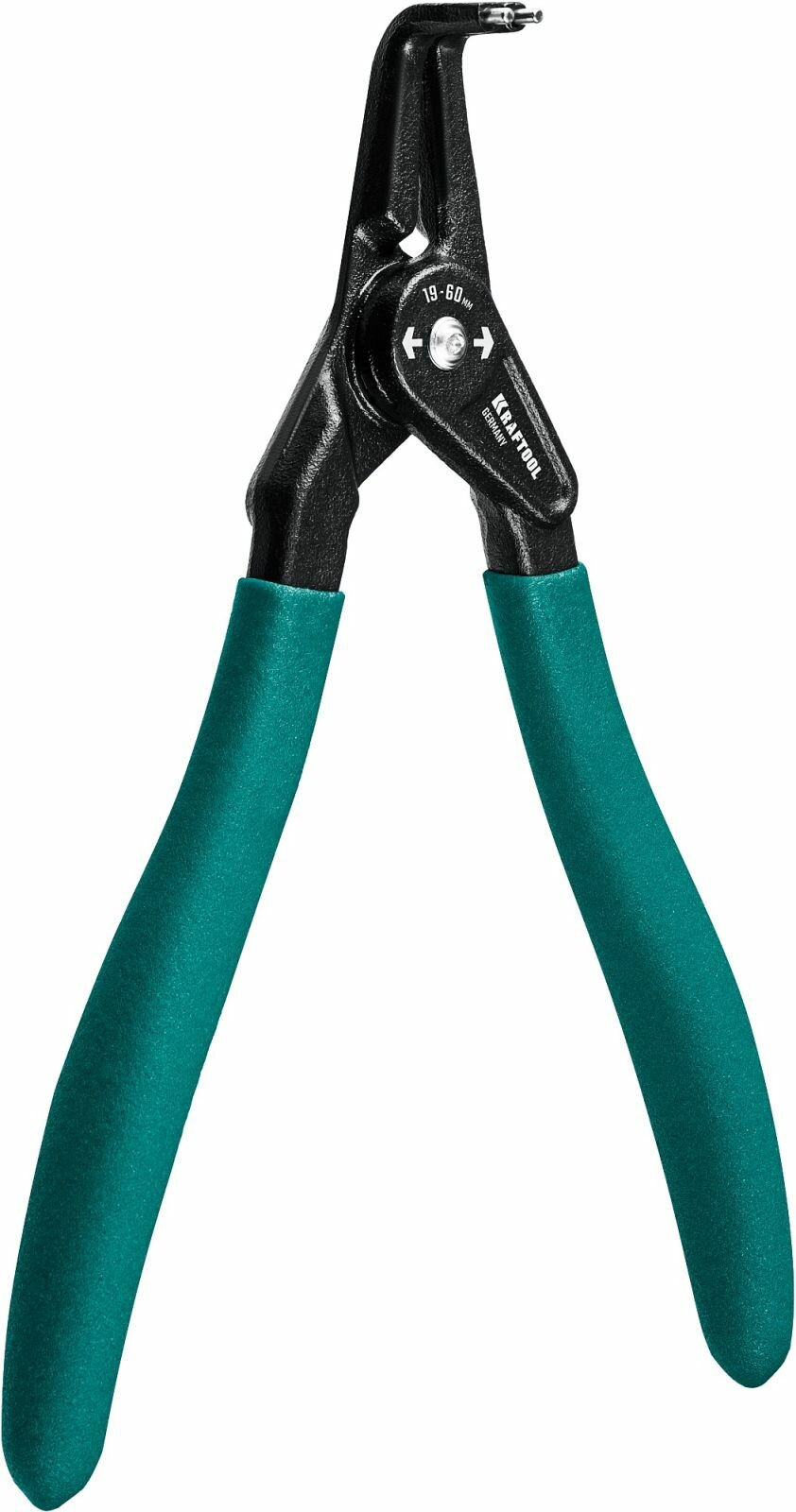 Съемник стопорных колец KRAFTOOL длина 180 мм, изогнутые губки, внешний