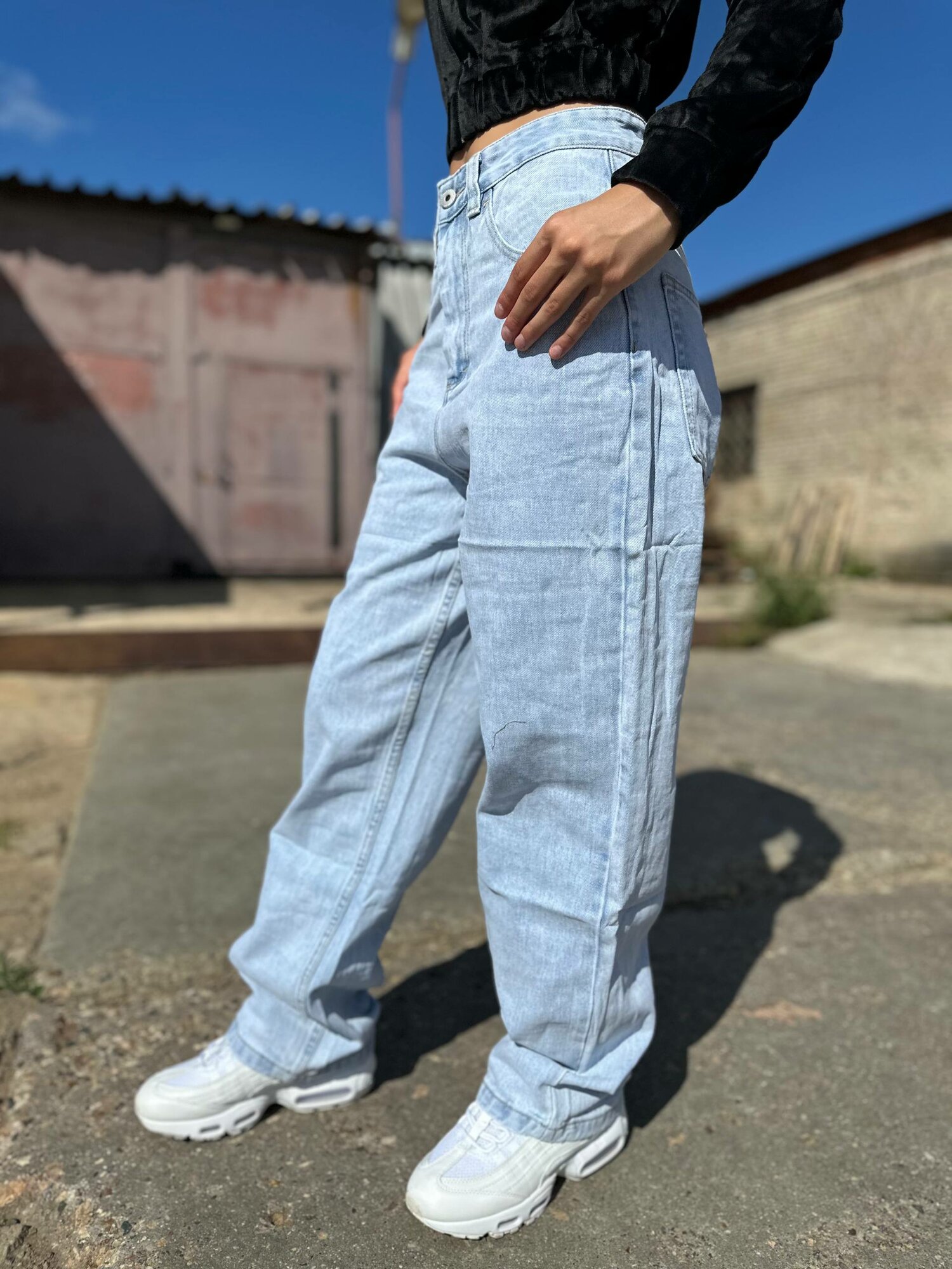 Джинсы багги 