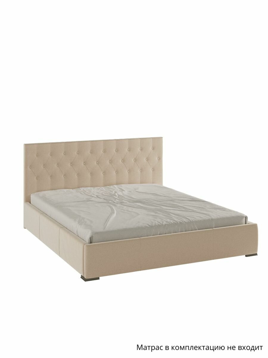 Домани, кровать двуспальная интерьерная Октавия 1,8 м, с ортопедическим основанием, 1960х1050х2230, Бежевый