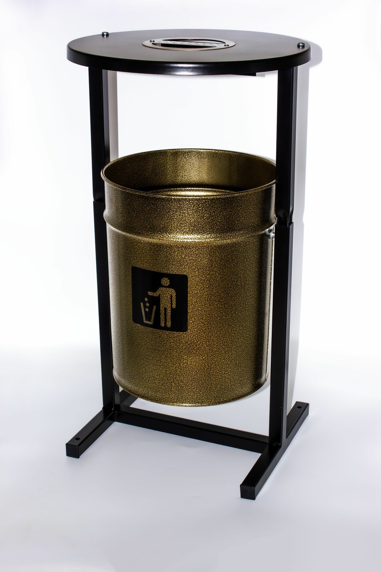 Урна металлическая уличная Т бронза с пепельницей