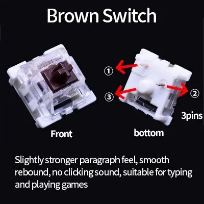 Механические переключатели GGBEE Outemu для клавиатуры Коричневый, 70pcs, Tactile Brown