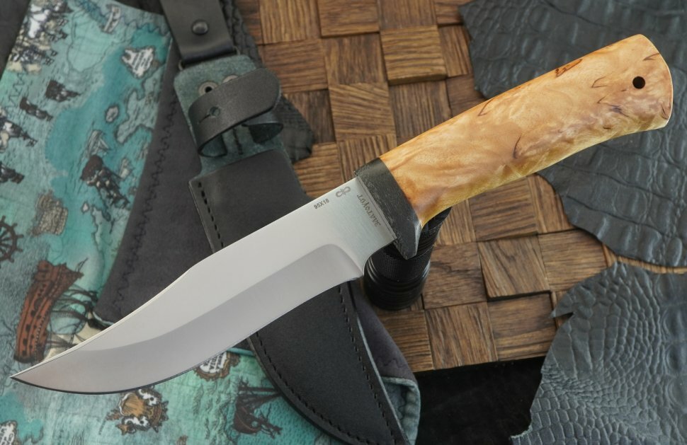 Нож с фиксированным клинком АиР Клычок-1 (95х18, карельская береза)