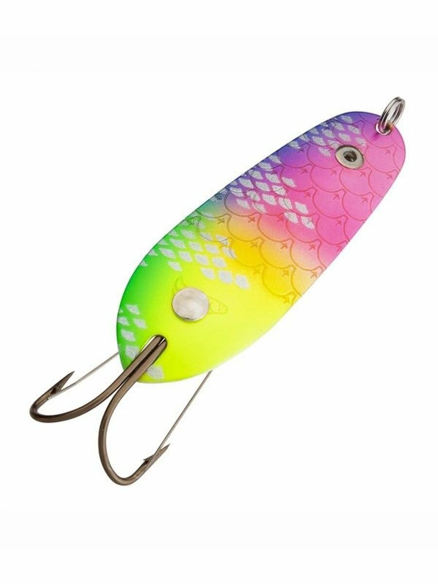 Блесна Kuusamo Rasanen 70мм 10г Незацепляйка#Pink/Li/FYe/GR-S