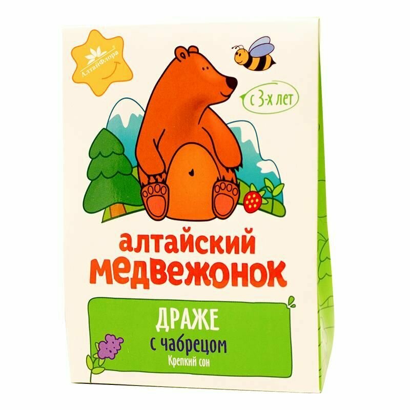 Пищевая добавка для детей АлтайФлора драже с чабрецом, 75 г, общеукрепляющее, успокаивающее