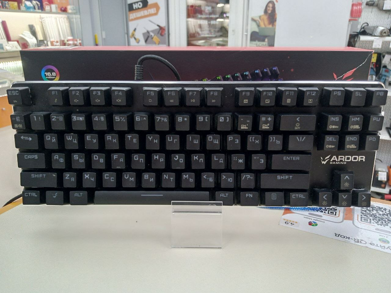 Клавиатура проводная ARDOR GAMING Blade PRO Kailh Red, чёрный (AG-FL-B87Red-B) Б/у уценка