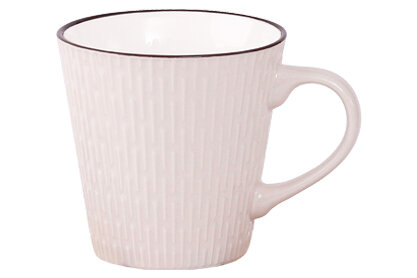 Кружка фарфоровая конусная 340мл для чая и кофе, белая, Appetite