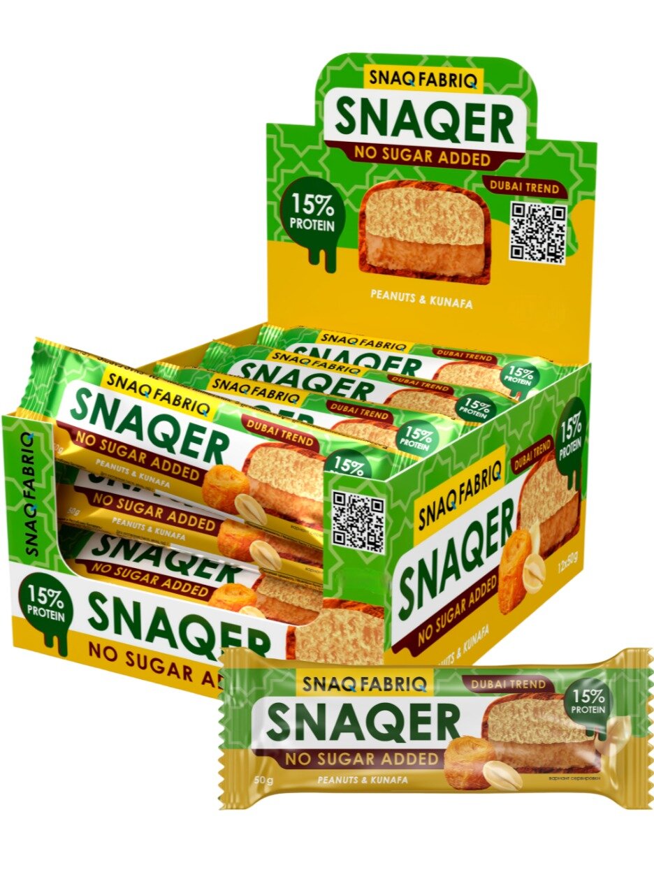 Заменитель питания SNAQ FABRIQ Snaqer 30 x 50 г, Арахис-кунафа