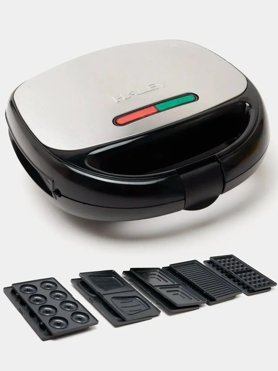 Мультипекарь 6 в 1 от сети с ручкой, 850 Вт, сменные панели HY-1028