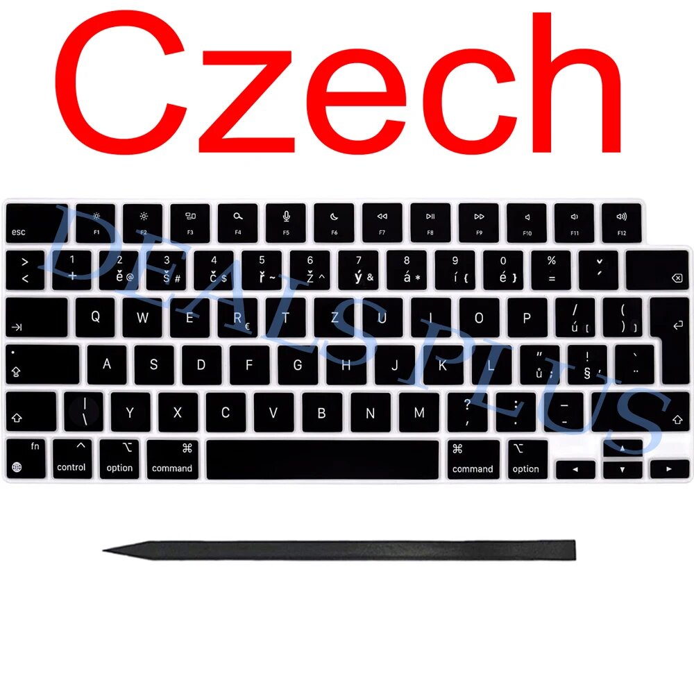 Колпачки для клавиш SNQP черный для Macbook Pro Air M1 M2 M3 M4 Czech