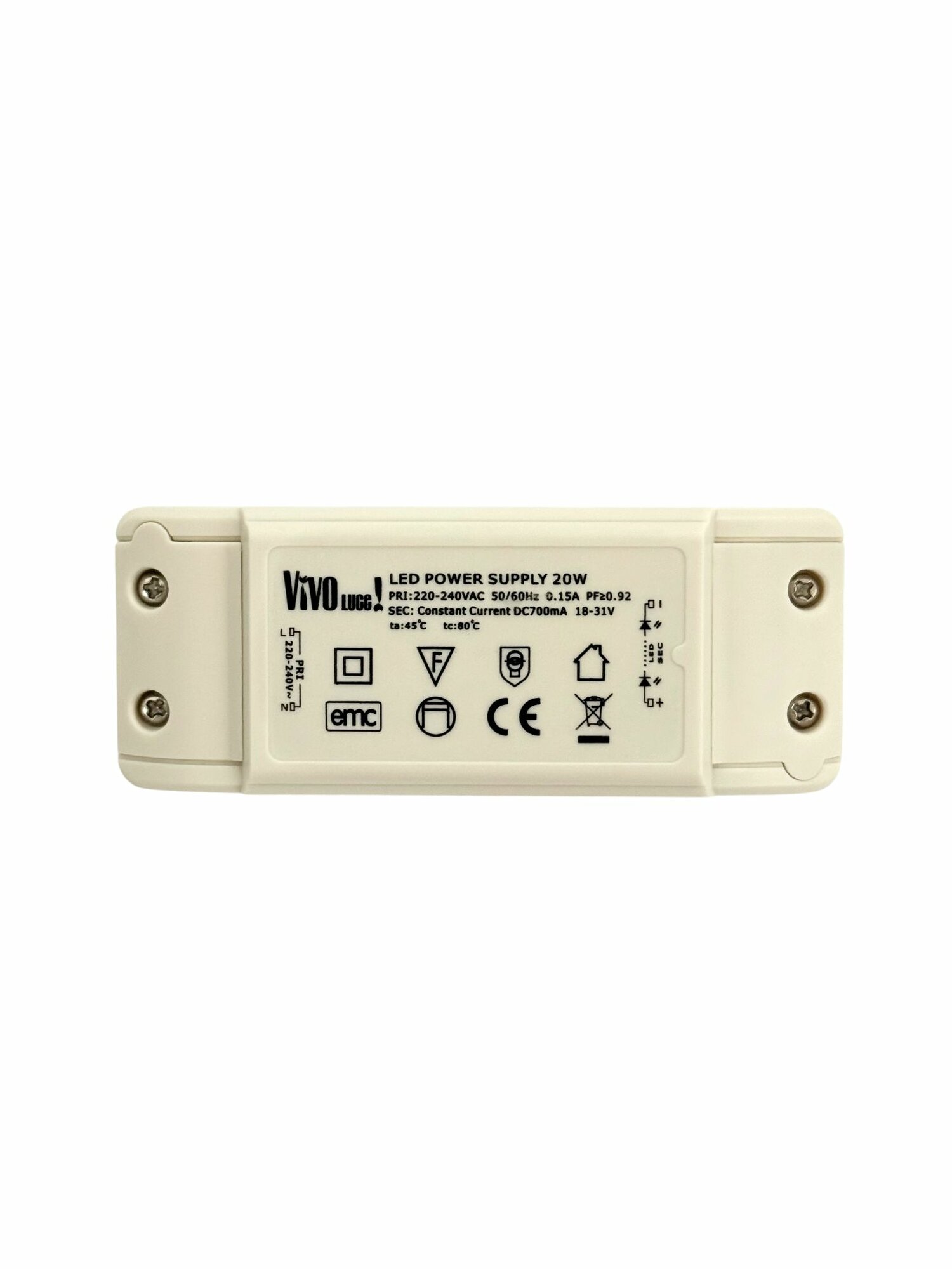 Блок питания Vivo lugg LED POWER SUPPLY 20w 0.15A