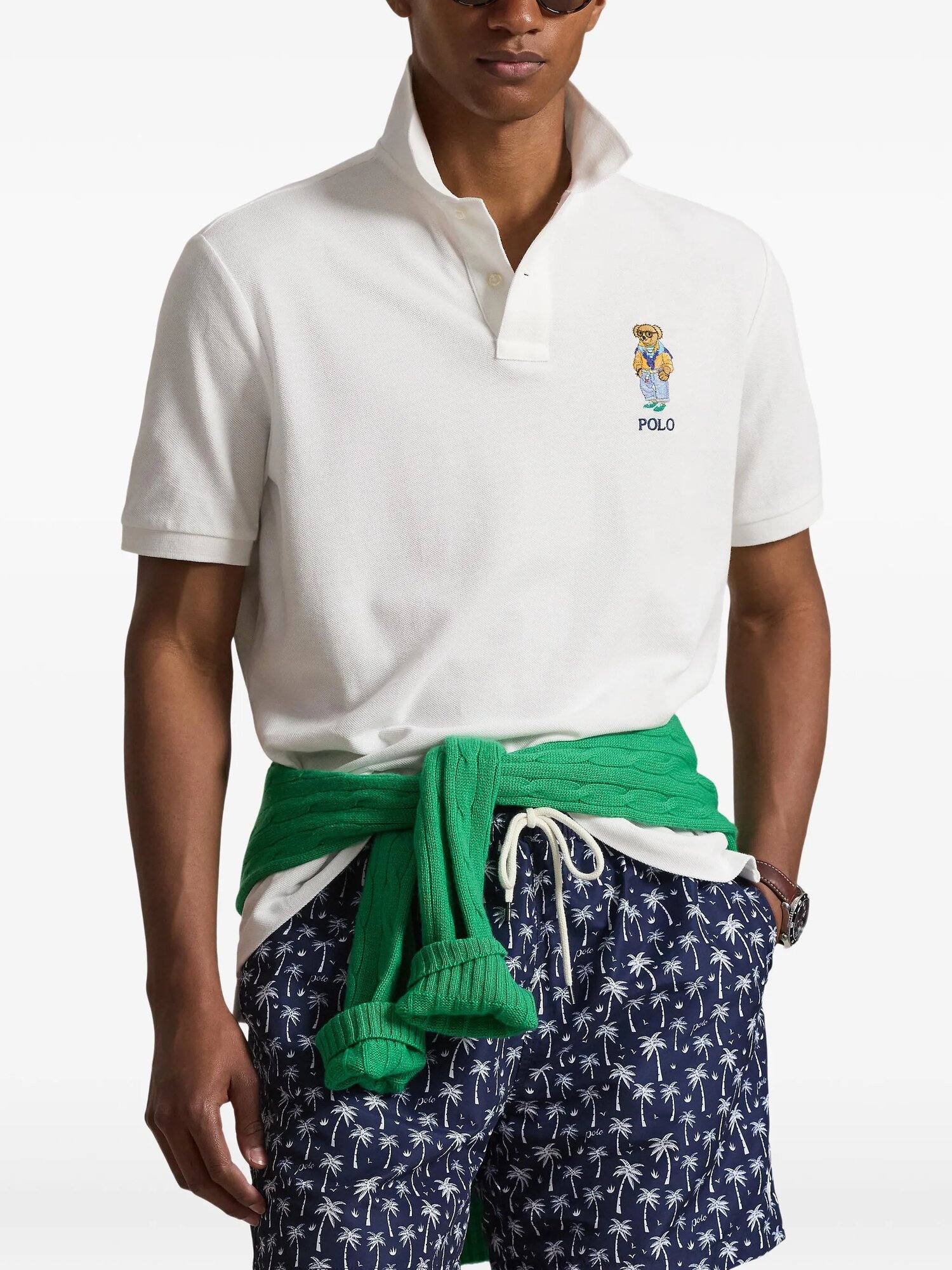 Рубашка Polo Ralph Lauren Polo Bear, размер 46, white — фото 1