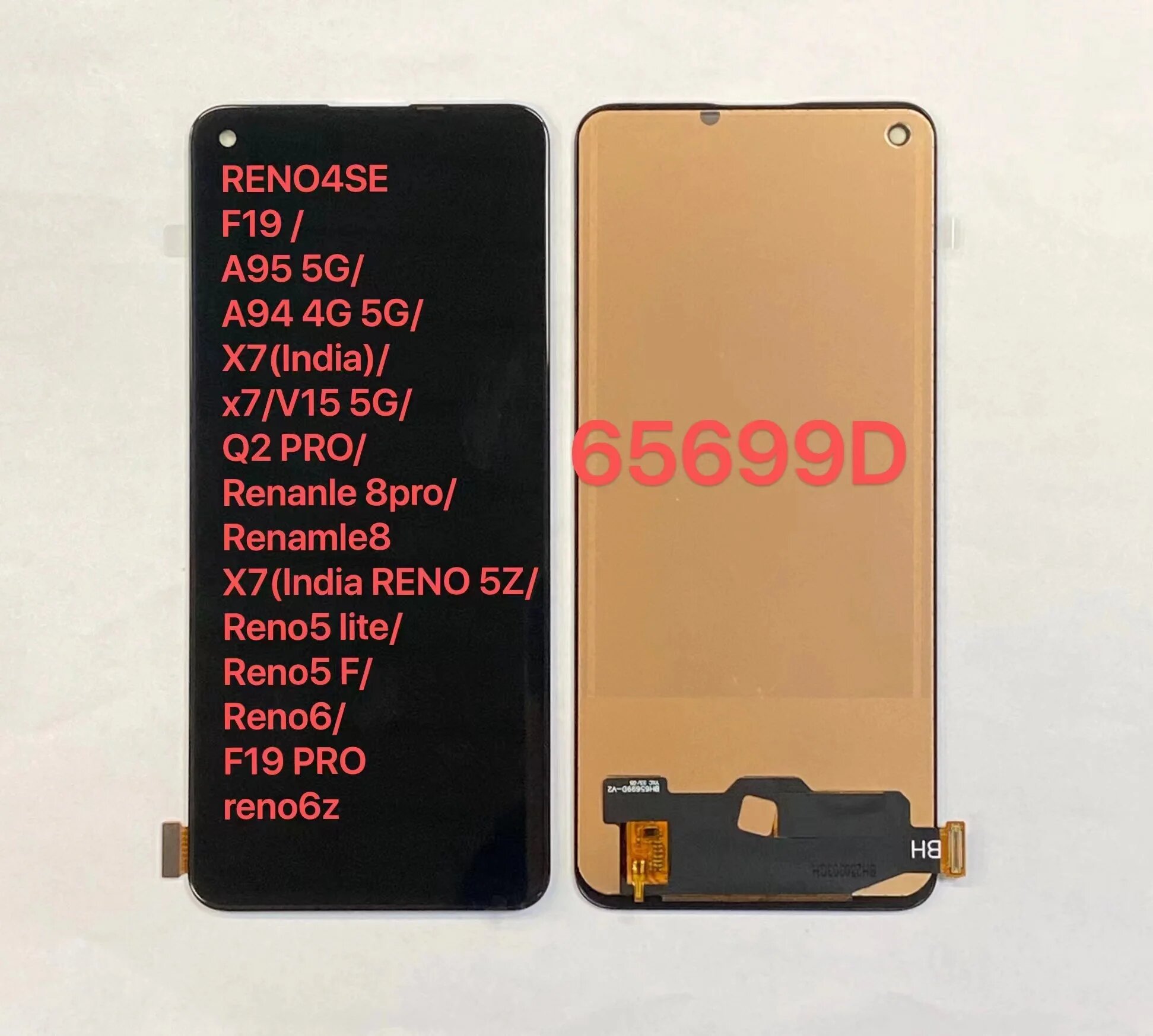 6,43 "OLED для OPPO Reno 5 Lite ЖК-экран с сенсорным дигитайзером в сборе CPH2205 TFT With Tools