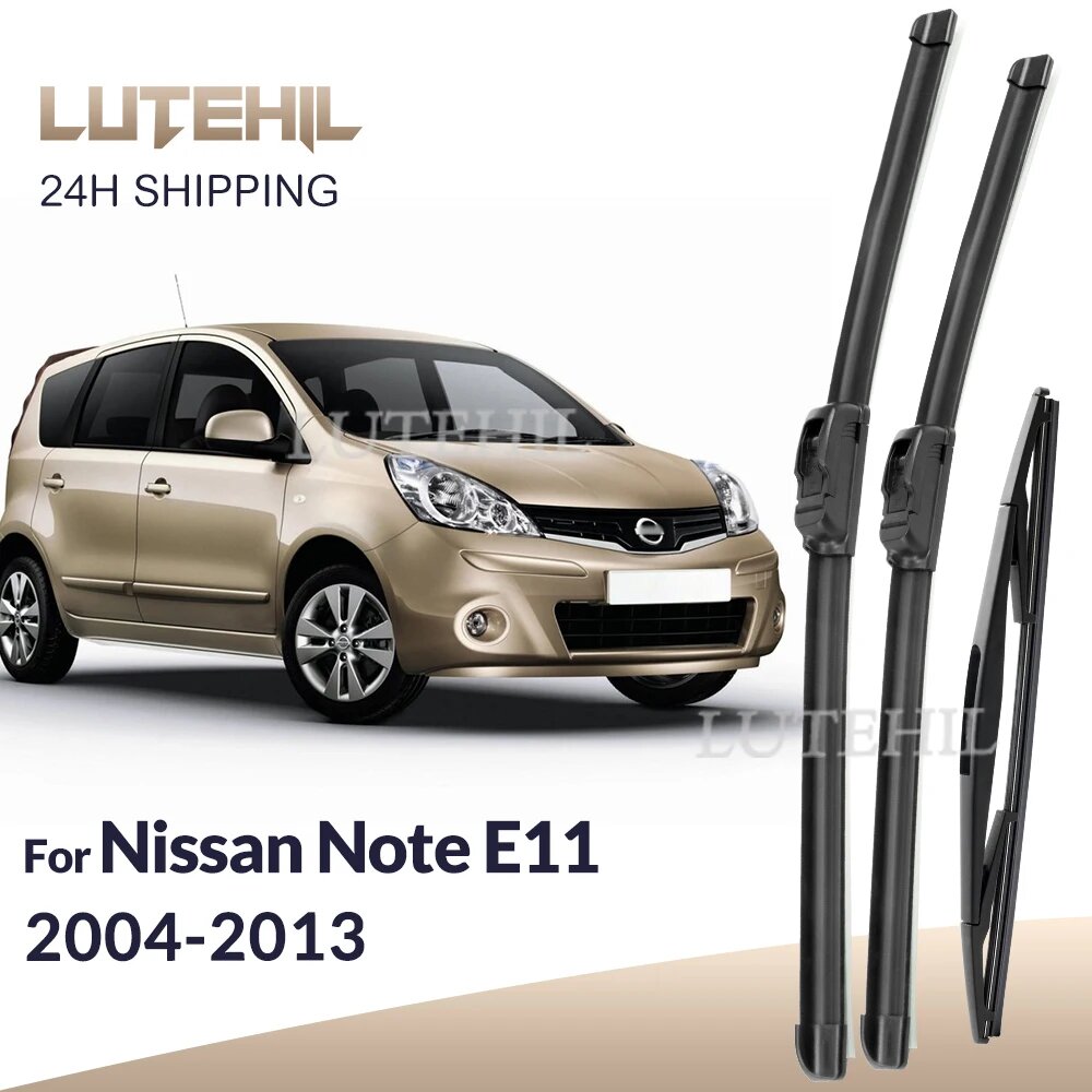 Для Nissan Note MK1 2004-2013 2005 2006 2007 дворники передние и задние щетки стеклоочистителя лобовое стекло щетки 24 "+ 14" + 12"