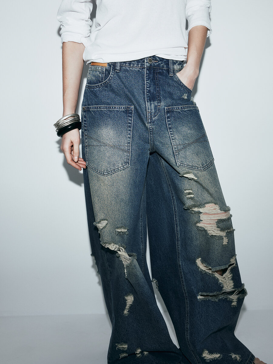 Джинсы багги rock 