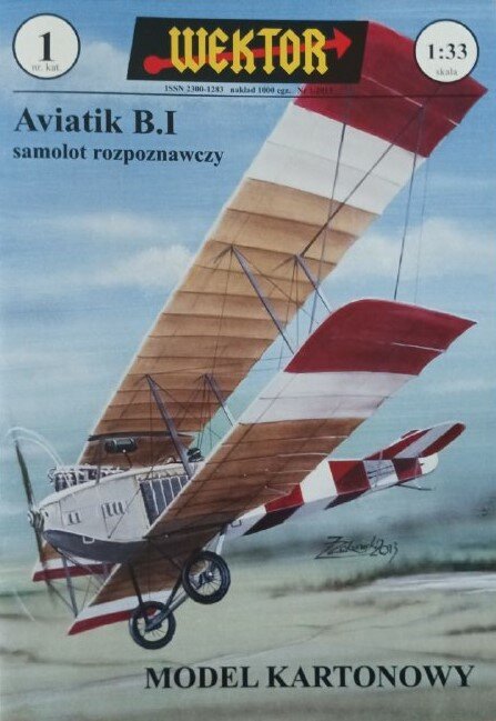 Сборная бумажная модель Самолет Aviatik B. I - WEKTOR №1 (журнал)