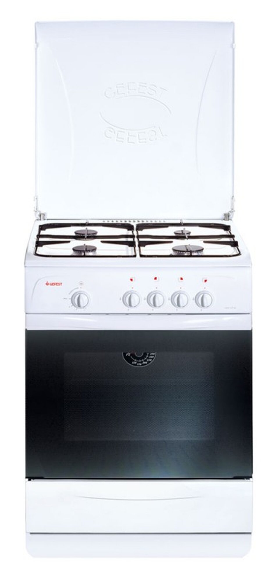 Газовая плита Gefest ПГ 1200-С7 К8, 4 конфорки, 63 л, белая/черная