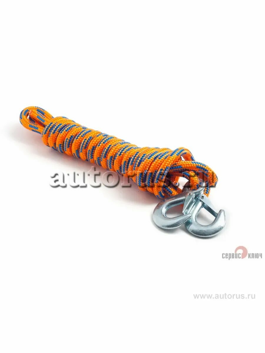 Трос-шнур альпинистский 5т. (2 крюка) Сервис ключ 73755