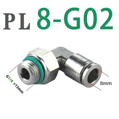 Пневматический фитинг PL8-G02 8мм/G1/4