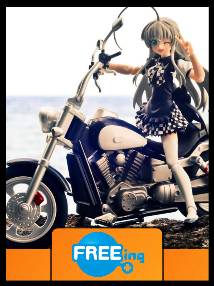 Оригинальная фигурка American Bike ex: ride (ride.007) Black ver. от Freeing / Американский байк для фигмы 13 см