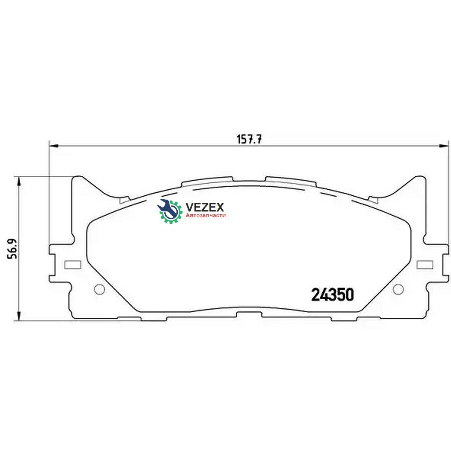 BREMBO P83117 тормозные колодки передние Toyota Camry (XV40, XV50) 01-21 / Lexus ES 06-18
