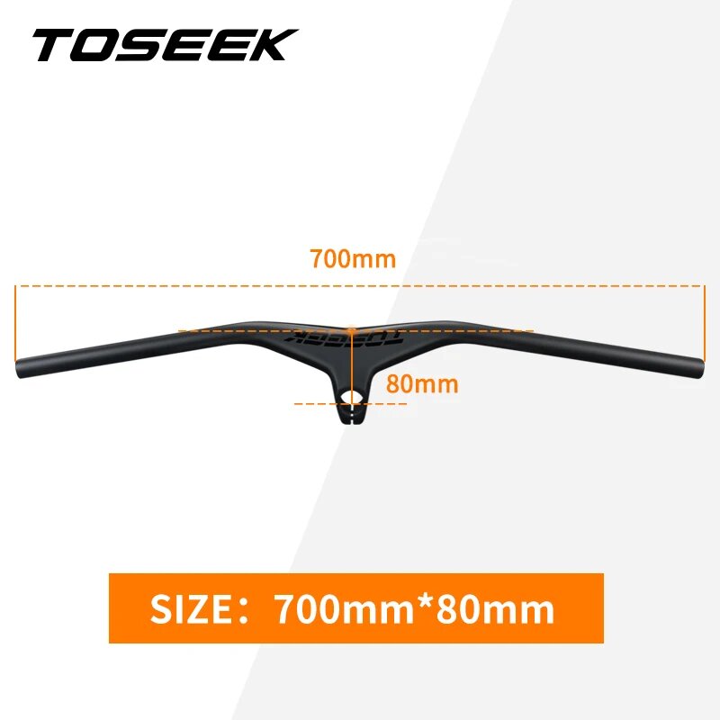 TOSEEK Руль для горного велосипеда, 700x80mm, черный