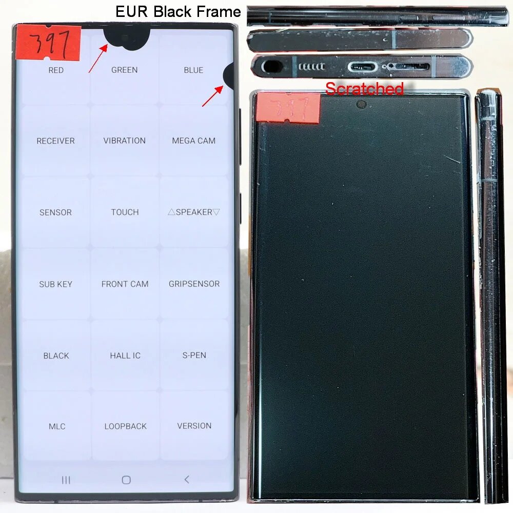 6,8-дюймовый AMOLED ЖК-дисплей для Samsung Galaxy S22 Ultra LCD S908 S908B S908U AMOLED-дисплей с цифровым преобразователем сенсорного экрана и заменой рамки