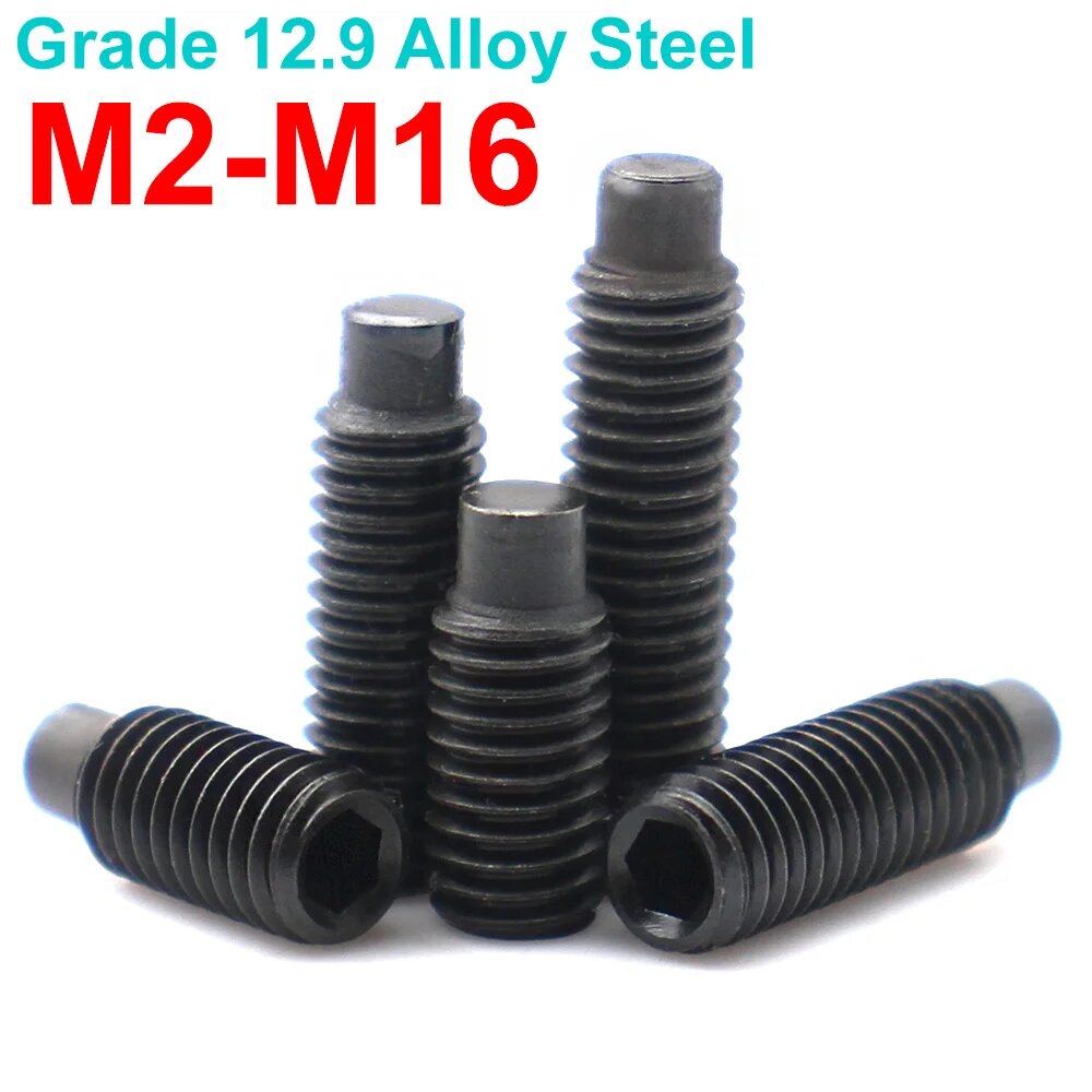 Набор установочных винтов WJ4034A из легированной стали 12.9, 2-10 шт, M2-M16 M5 x10pcs, 16mm
