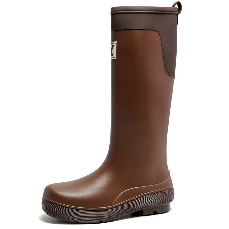 Модные женские высокие резиновые сапоги, нескользящая водонепроницаемая обувь, резиновые сапоги, сапоги для воды, женские кухонные резиновые сапоги. Размер обуви. EU:41