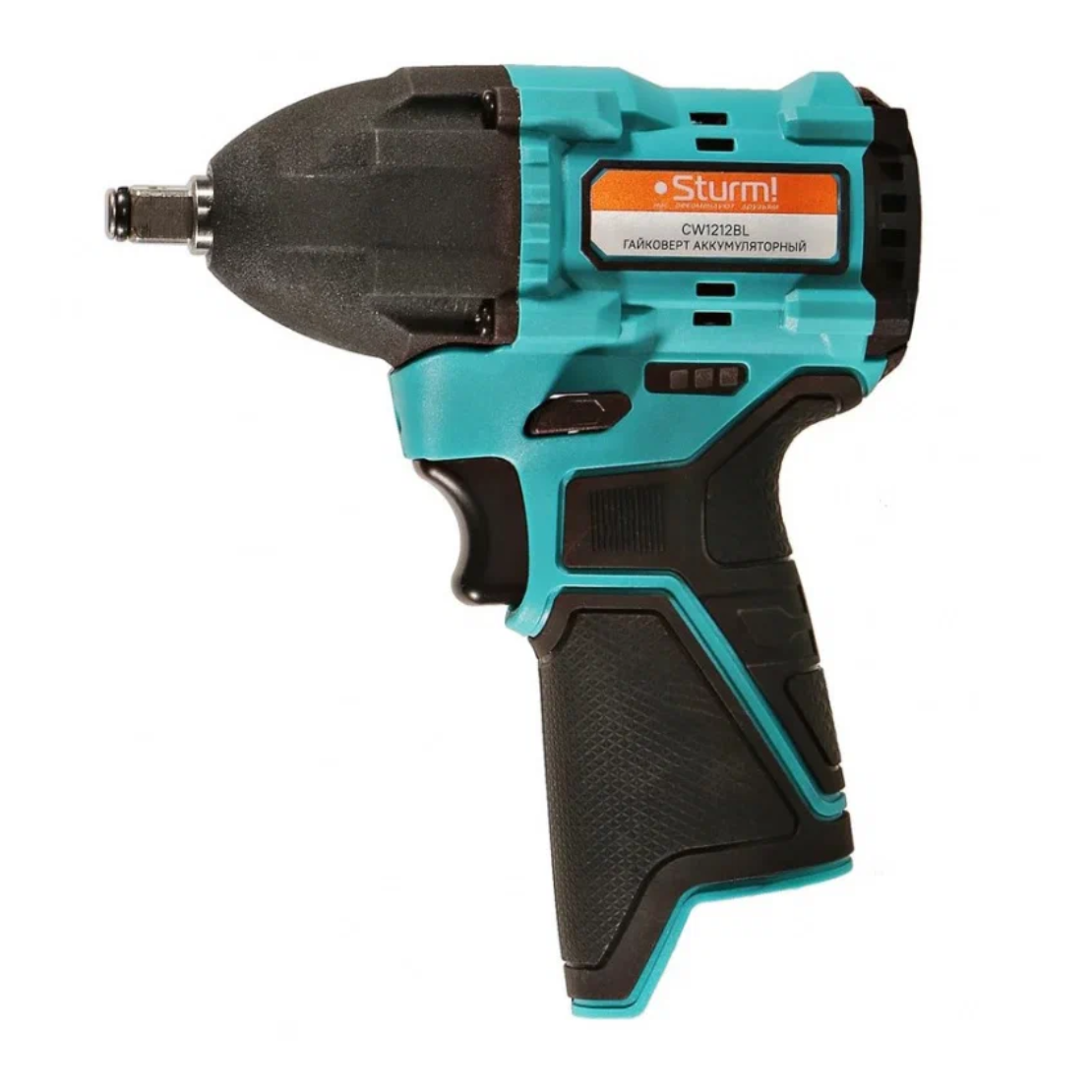 Гайковерт аккумуляторный Sturm! CW1212BL 1BatterySystem12V, 120 Нм, 12 В, квадрат 3/8", бирюзовый