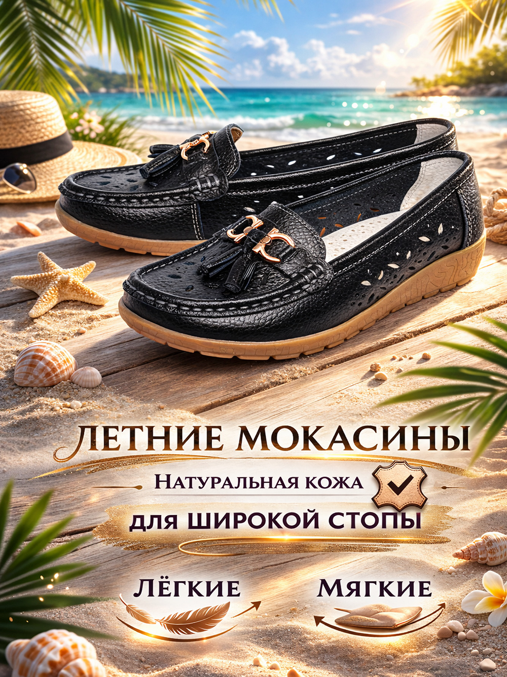 Мокасины Натуральная кожа