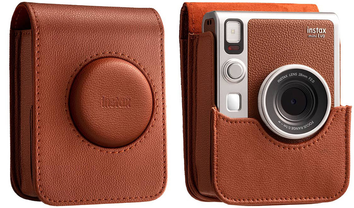 Фотокамера Instax Mini Evo Brown + Защитный чехол в комплекте В качестве подарка