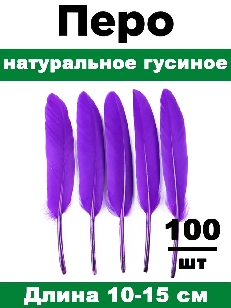 Натуральное гусиное перо 10-15см