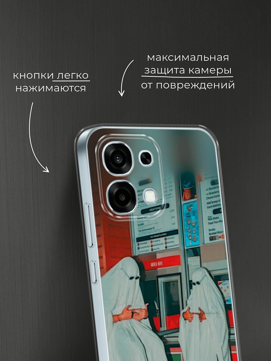 Силиконовый чехол на Oppo A6 Pro / Оппо A6 Про с принтом Chillin Killin — фото 1