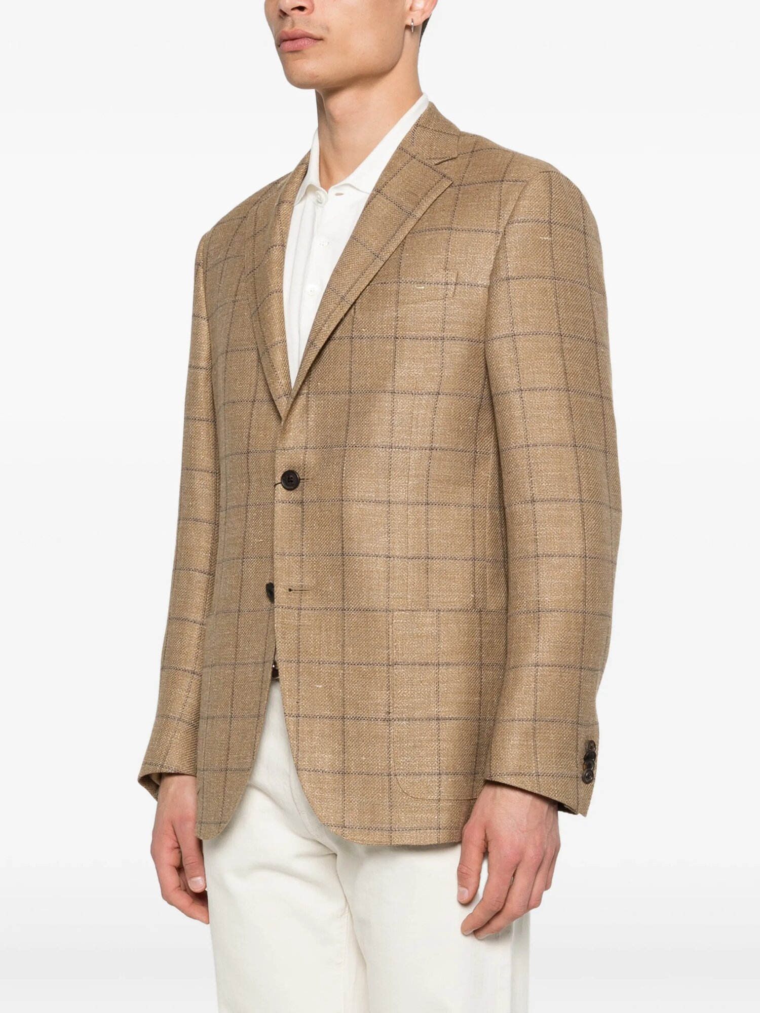 Куртка Corneliani Checked button jacket, размер 54, разноцветный — фото 1