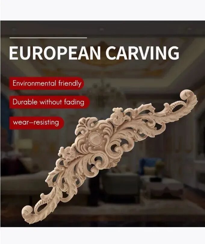 Ретро резные деревянные аппликации для мебели, шкафов и декора интерьера