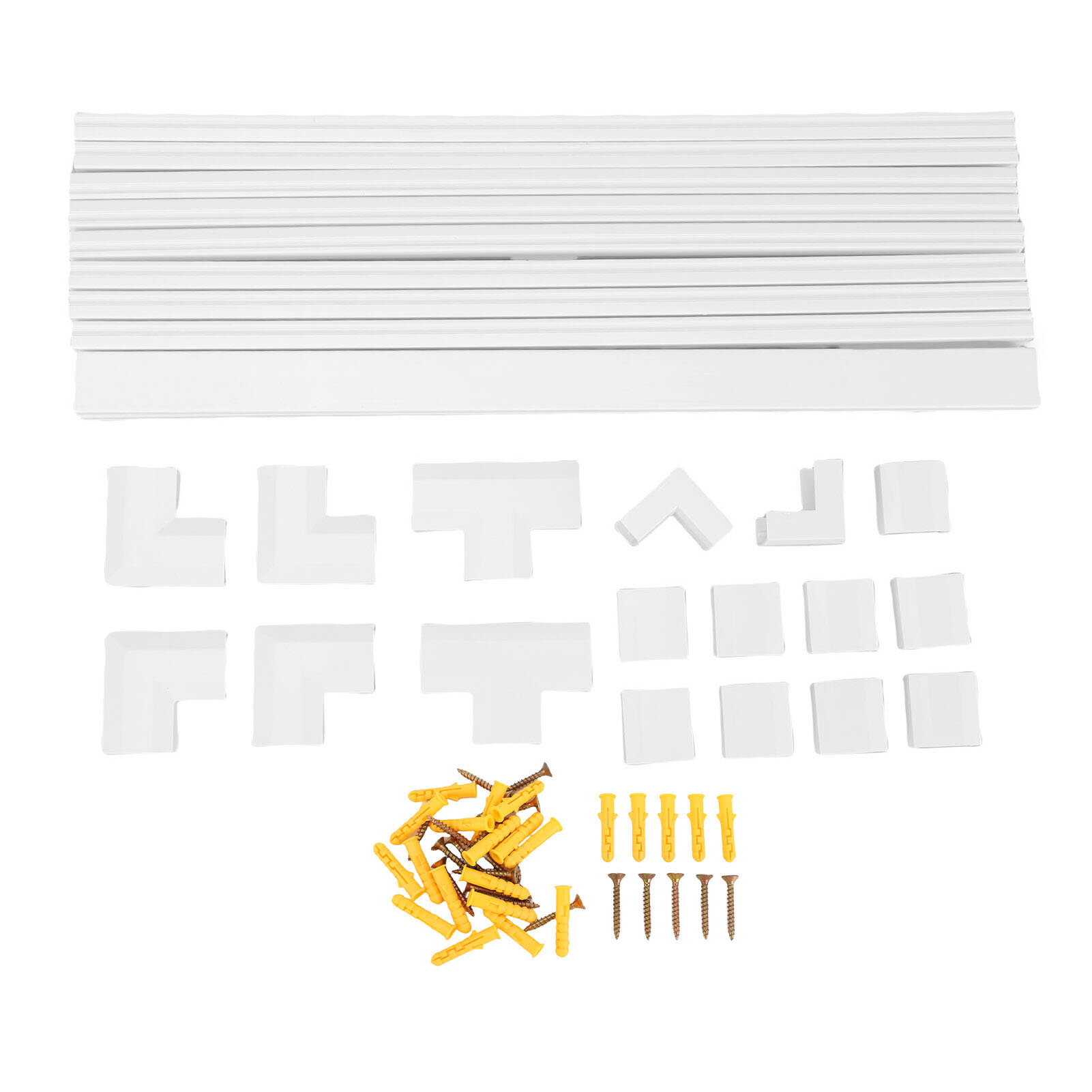 Кабель-канал для проводов, 10 шт, 25x13мм, срезной, ПВХ, для 4-6 кабелей