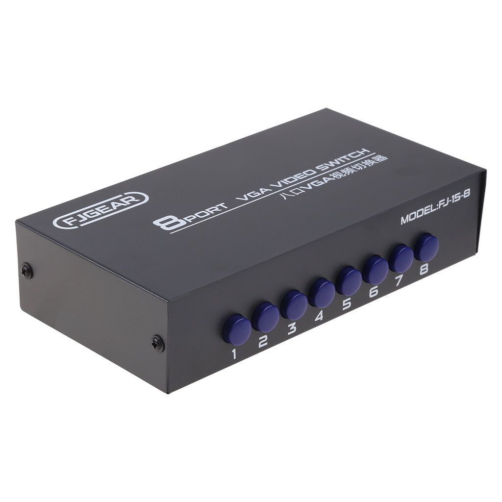 8-Портовый Переключатель VGA Video Switcher Box 1920 *1440 250 МГц 8 в 1 из Селектора Поддержки для Монитора ПК