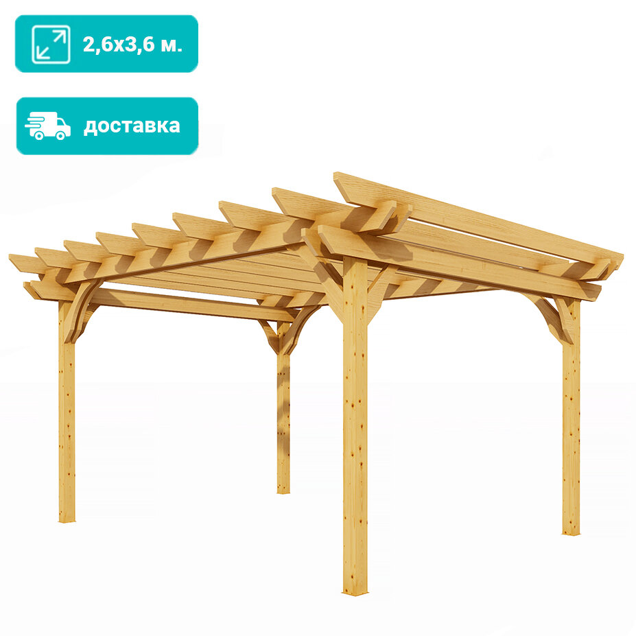 Комплект для самостоятельной сборки Перголы №2 без пола и подшивки кровли