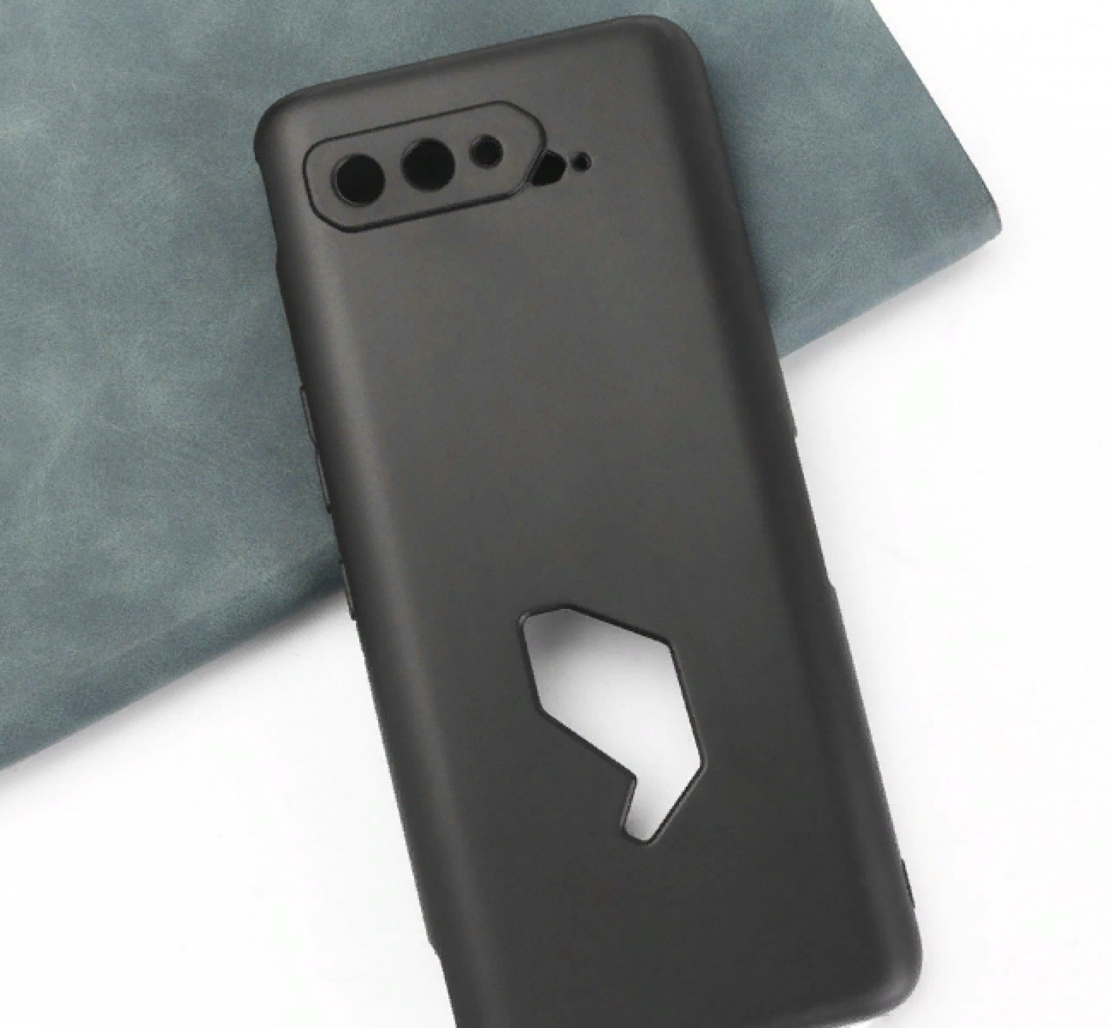 Задняя панель-чехол MyPads Morbido для Asus ROG Phone 5 / 5s из мягкого силикона ультра-тонкая черная