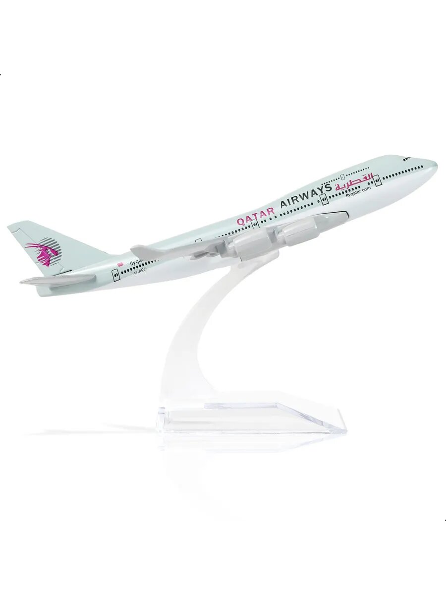 1/400 Boeing 747 Qatar Airways, металл, подставка