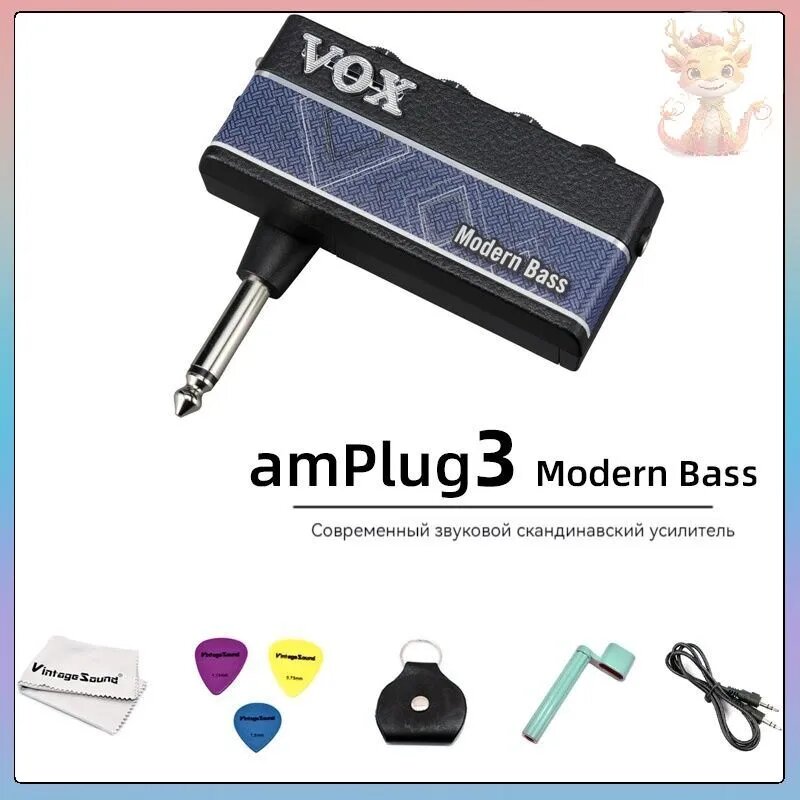 VOX amPlug3 Modern Bass Контроллер гитарного усилителя для бас-гитары, черный